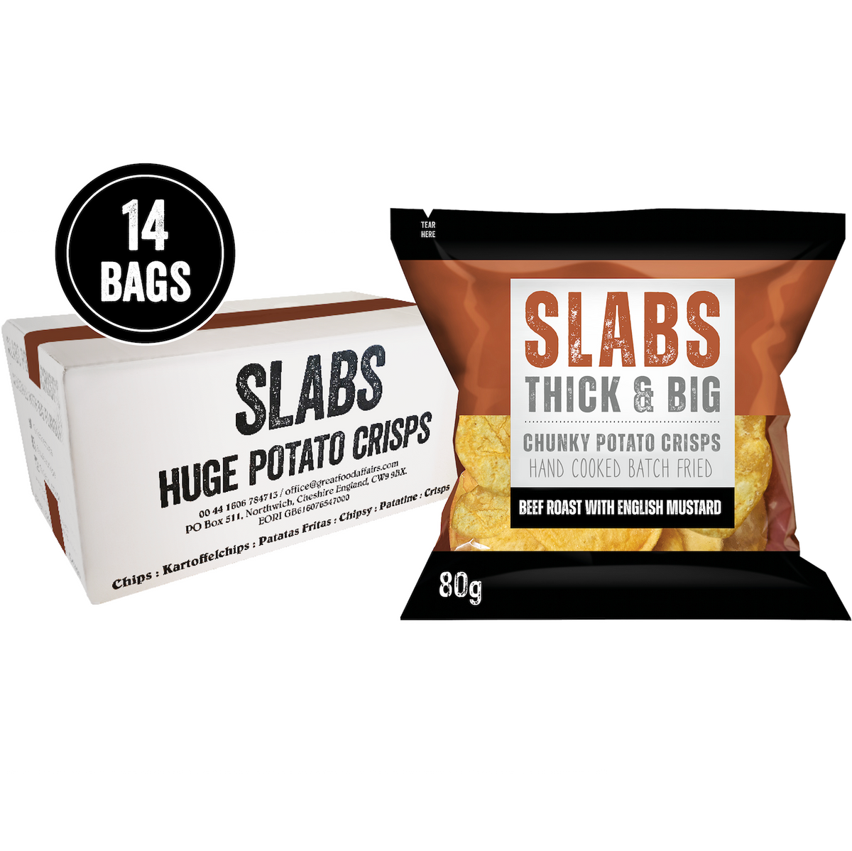 SLABS BEEF ROAST WITH ENGLISH MUSTARD 80g x 14 bags – Crisp Wholesaler