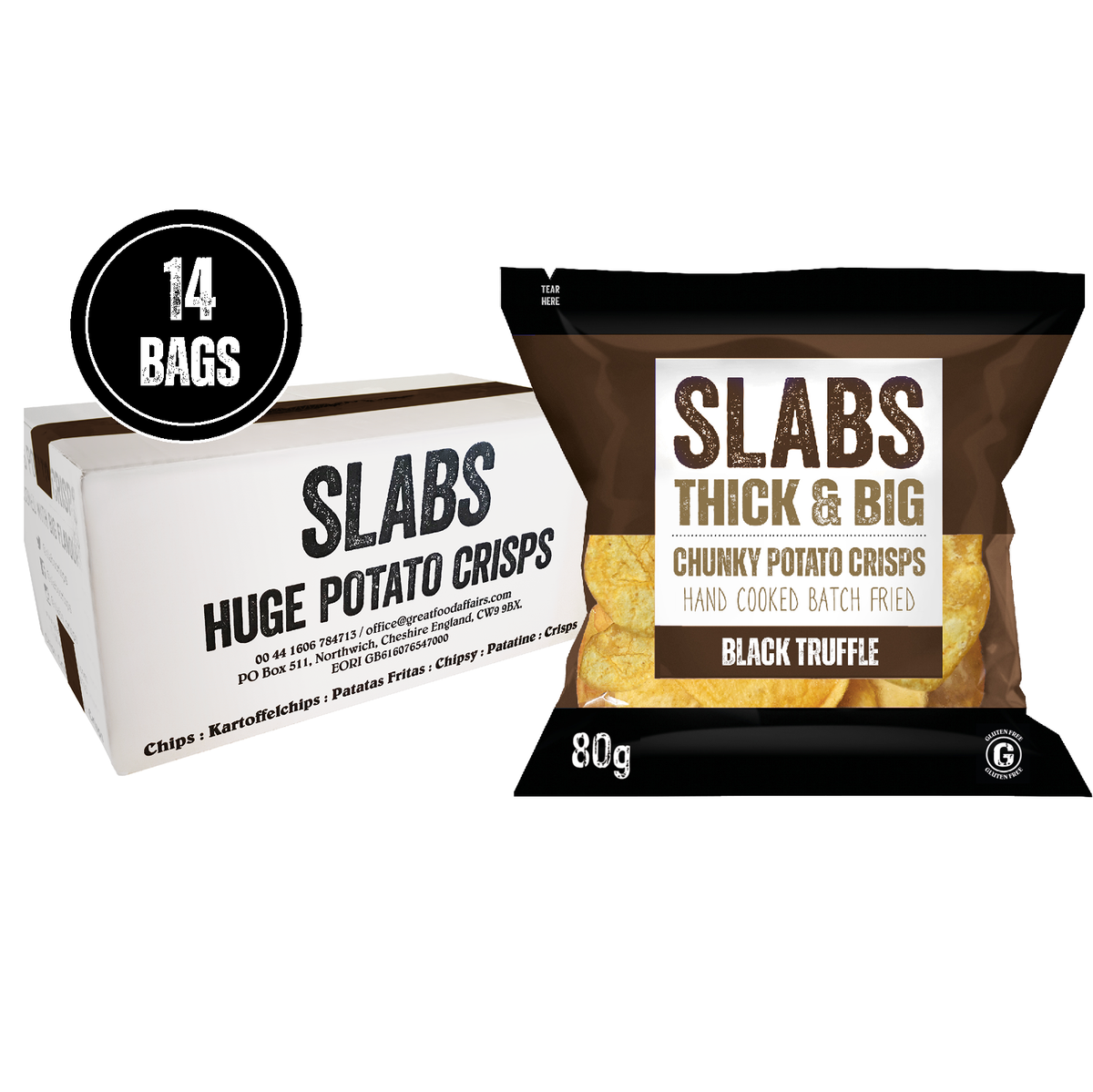 SLABS BLACK TRUFFLE 80g x 14 bags – Crisp Wholesaler
